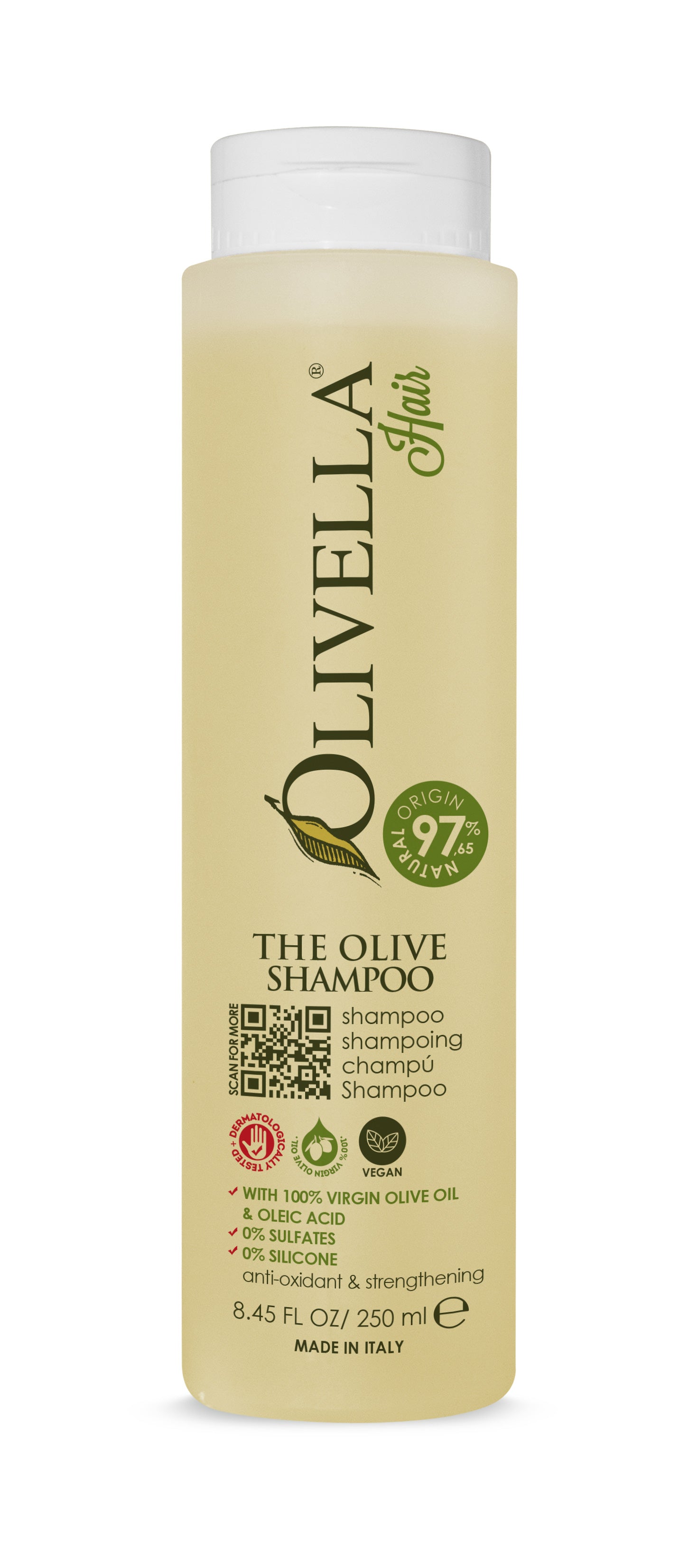 Olivella Shampoo The Olive from 100% Virgin Olive Oil